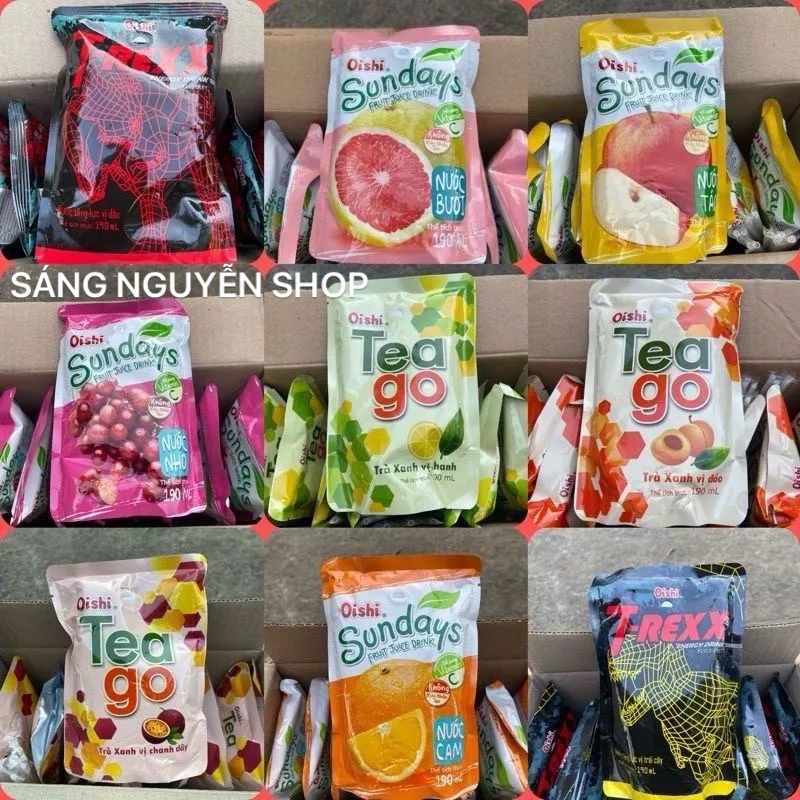 Thùng 50 Bịch Trà Xanh Đủ Vị Tea Go Oishi 180ml | Shopee Việt Nam