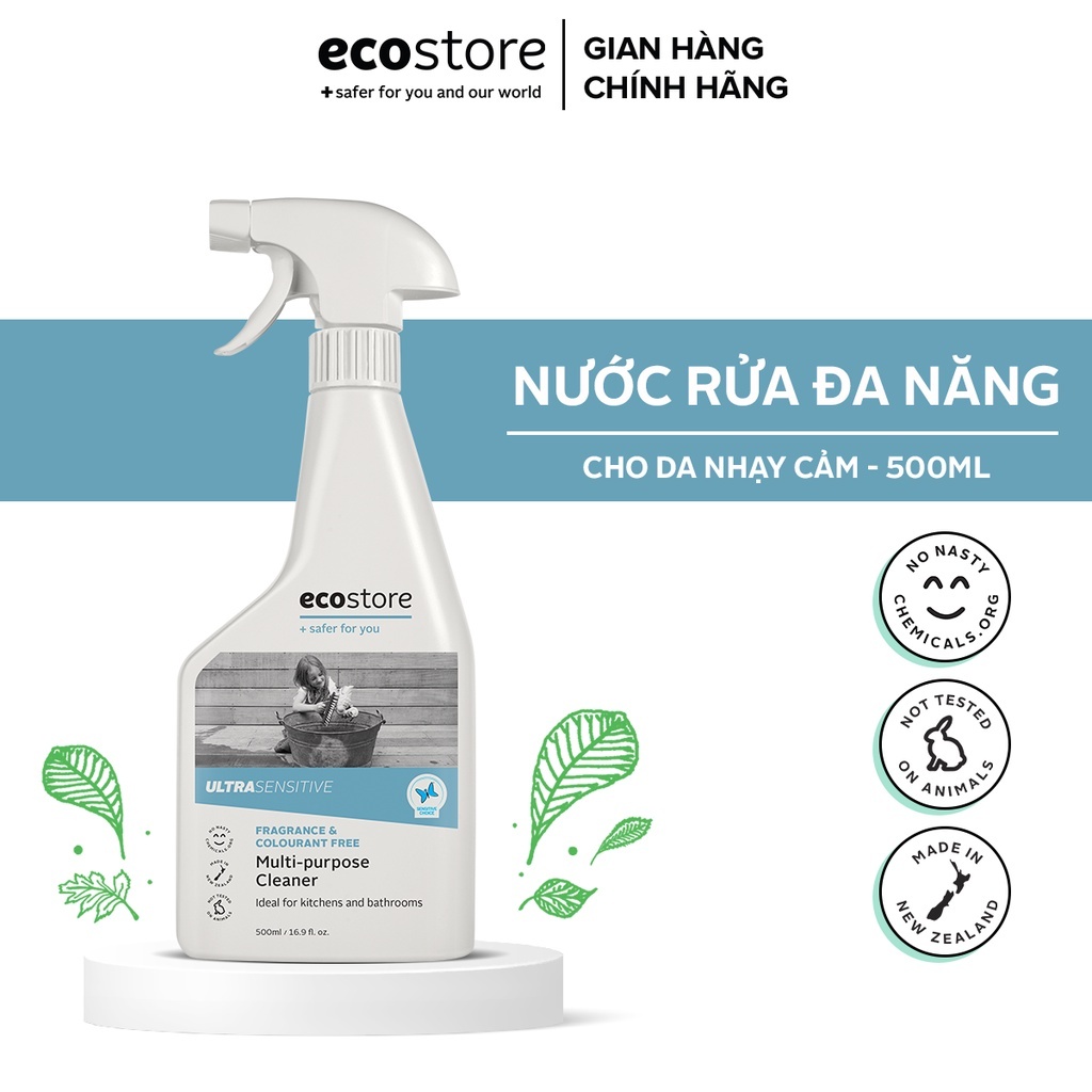 Nước rửa đa năng gốc thực vật cho Da nhạy cảm ECOSTORE 500ml sạch khuẩn - không lưu hóa chất ...