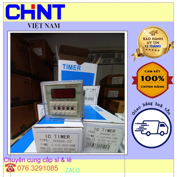(HÀNG CHINT*CHÍNH HÃNG) RƠ LE HẸN THỜI GIAN TIMER CÔNG TẮC BỘ HẸN GIỜ DH48-2Z-(ĐÃ KÈM ĐẾ)-CHINT ...