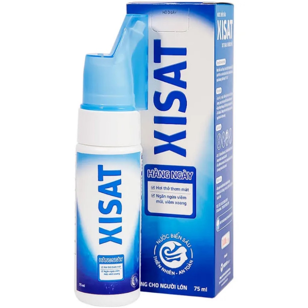 Xịt mũi nước biển sâu Xisat - Người lớn và Trẻ em - chai 75ml | Shopee ...