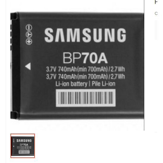Pin máy ảnh BP 70A Digital Camera Battery BP70A | Shopee Việt Nam