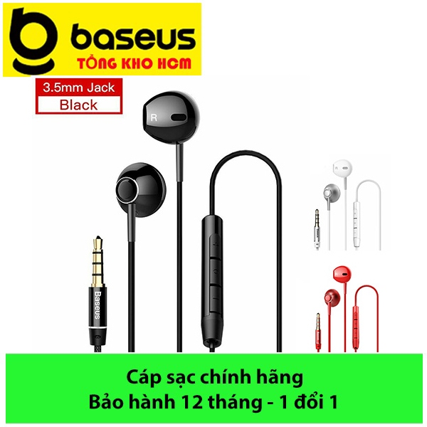 Tai nghe có dây Baseus H06, Tai Nghe Nhét Tai, có mic Baseus H06 Cổng 3 ...