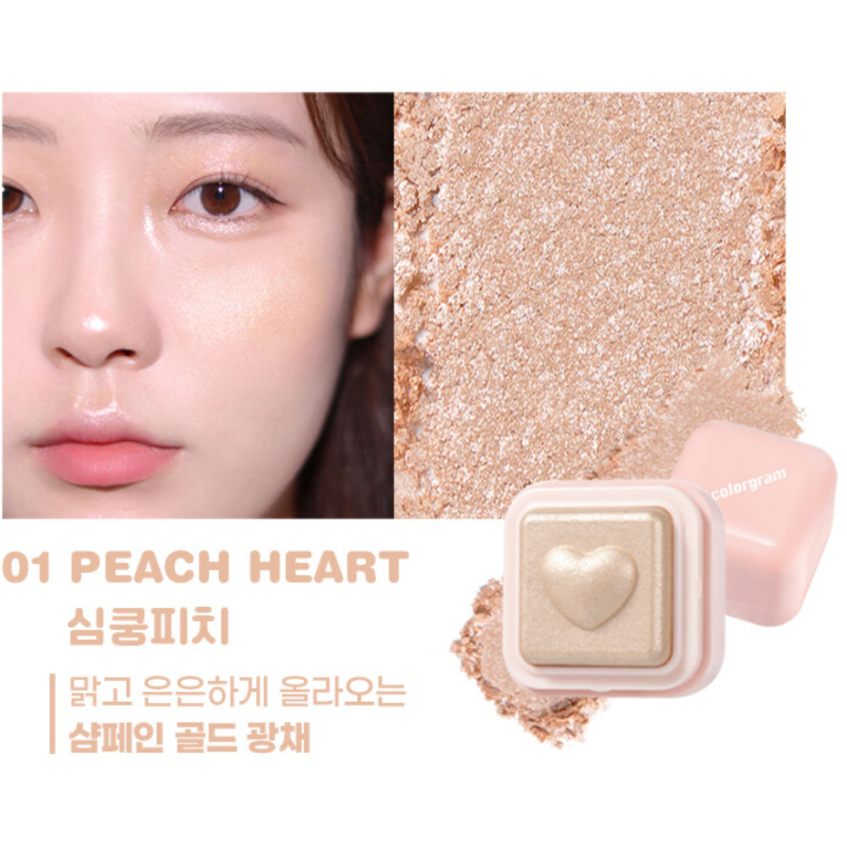 Highlight COLORGRAM Milk Bling Heartlighter 2.2g | Shopee Việt Nam