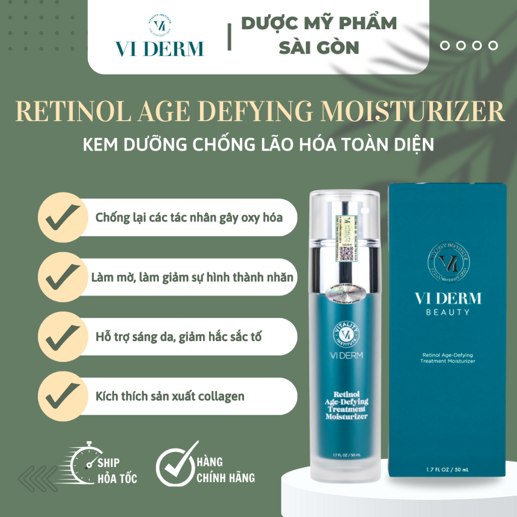 Viderm Retinol Age Defying Moisturizer – Kem dưỡng chống lão hóa toàn ...