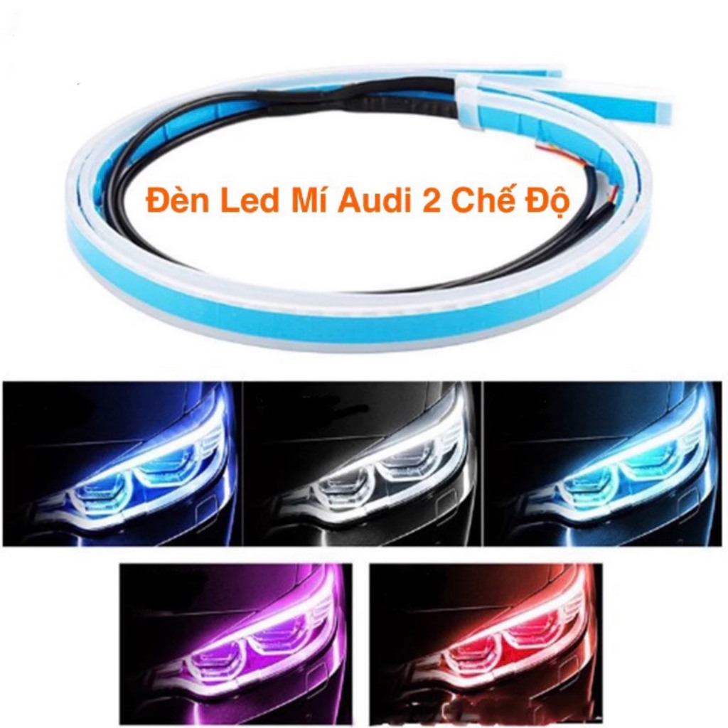 Dây đèn led mí audi chạy đuổi xe máy wave, vision, sirius, winner ...