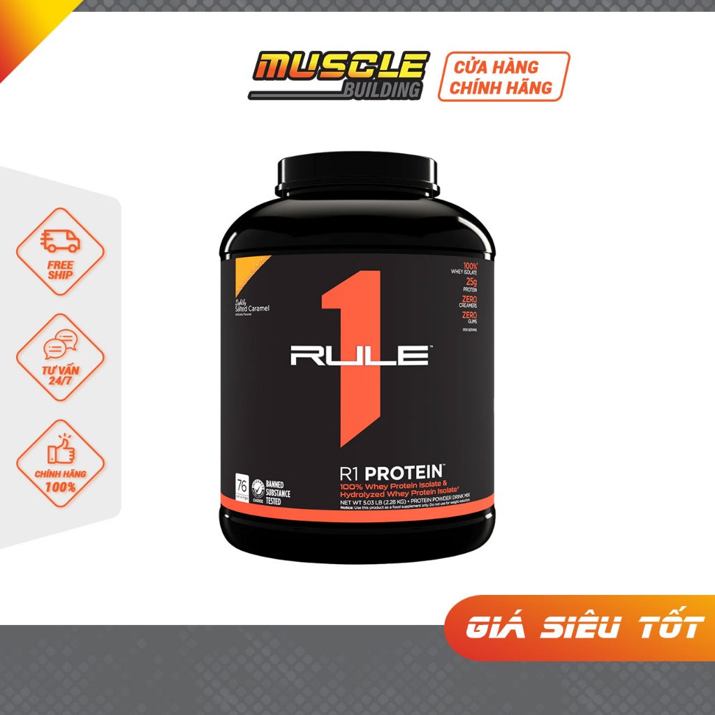 Whey Protein Rule 1 Protein Isolate & Hydrolyzed - Chính Hãng Mỹ (2.3kg ...