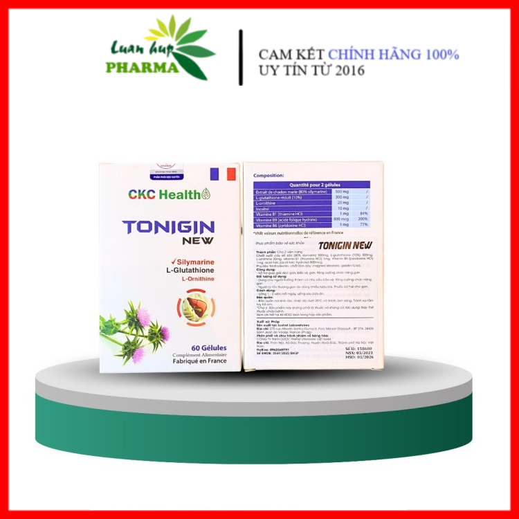 Viên bổ gan TONIGIN New (60Viên) - Nhập khẩu Pháp - Bảo vệ gan, giải độc gan, hạ men gan, gan ...