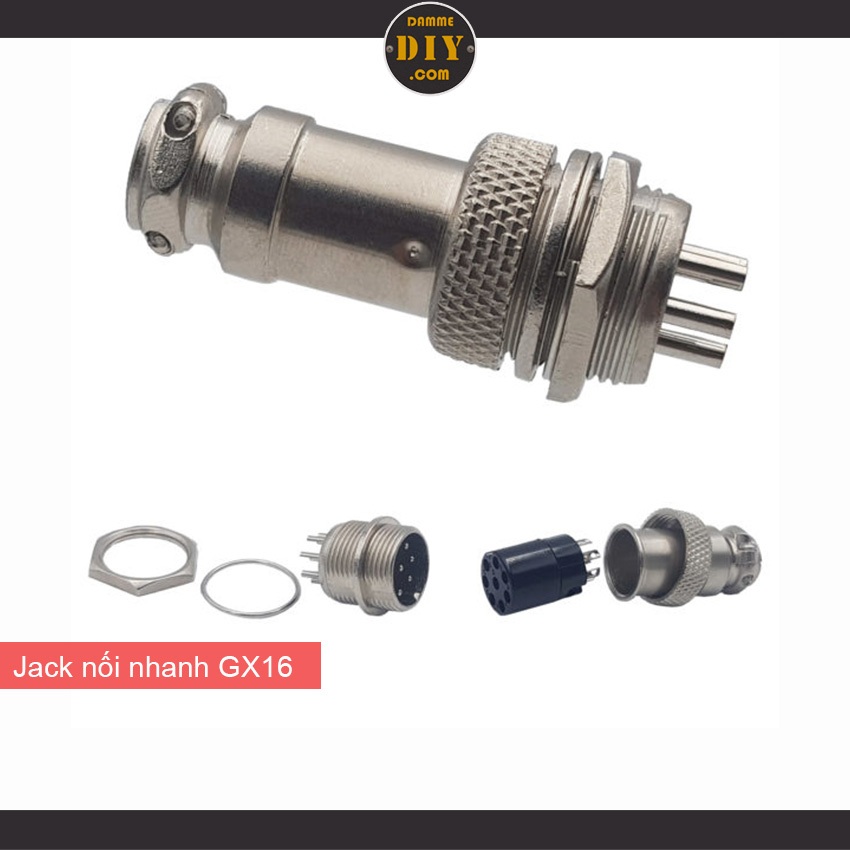 Đầu Nối Tròn jack GX16 đực cái nhiều chân - Trọn bộ đực cái | Shopee ...