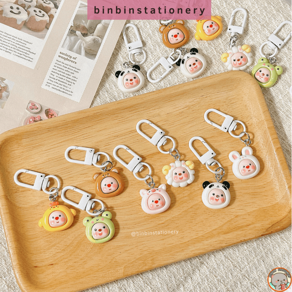 Móc khóa Loopy đội mũ ngộ nghĩnh size mini, chất liệu nhựa, móc khóa chắc chắn, dùng làm quà ...