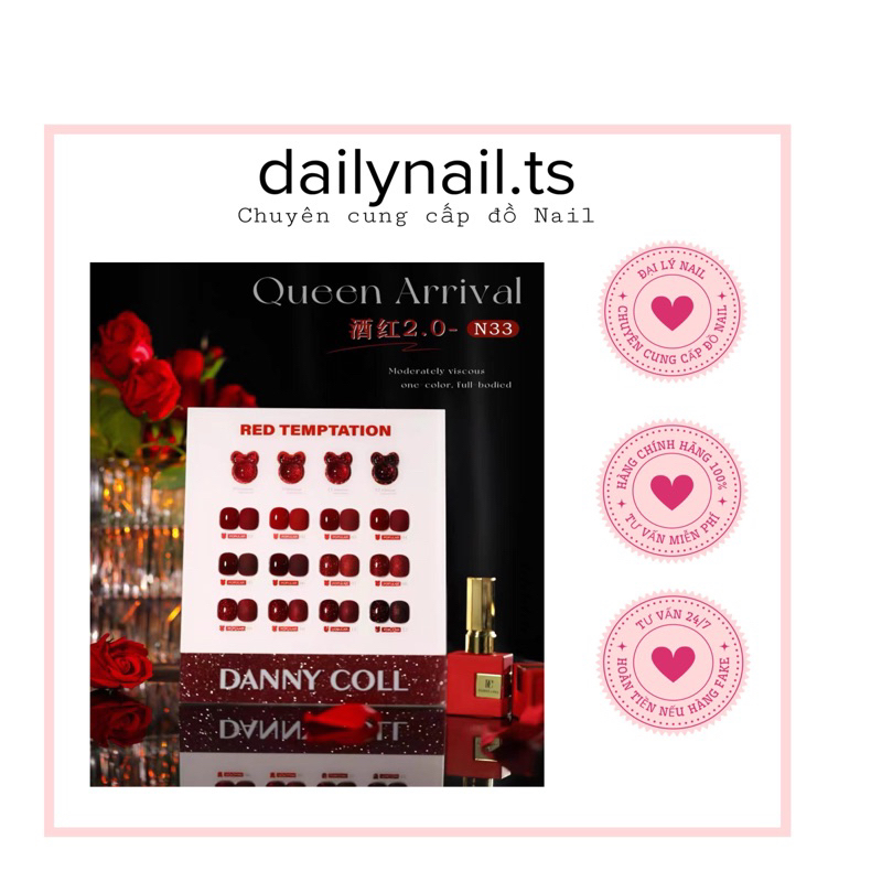 Sơn gel đỏ Danny Cool 12 chai -dailynail.ts | Shopee Việt Nam