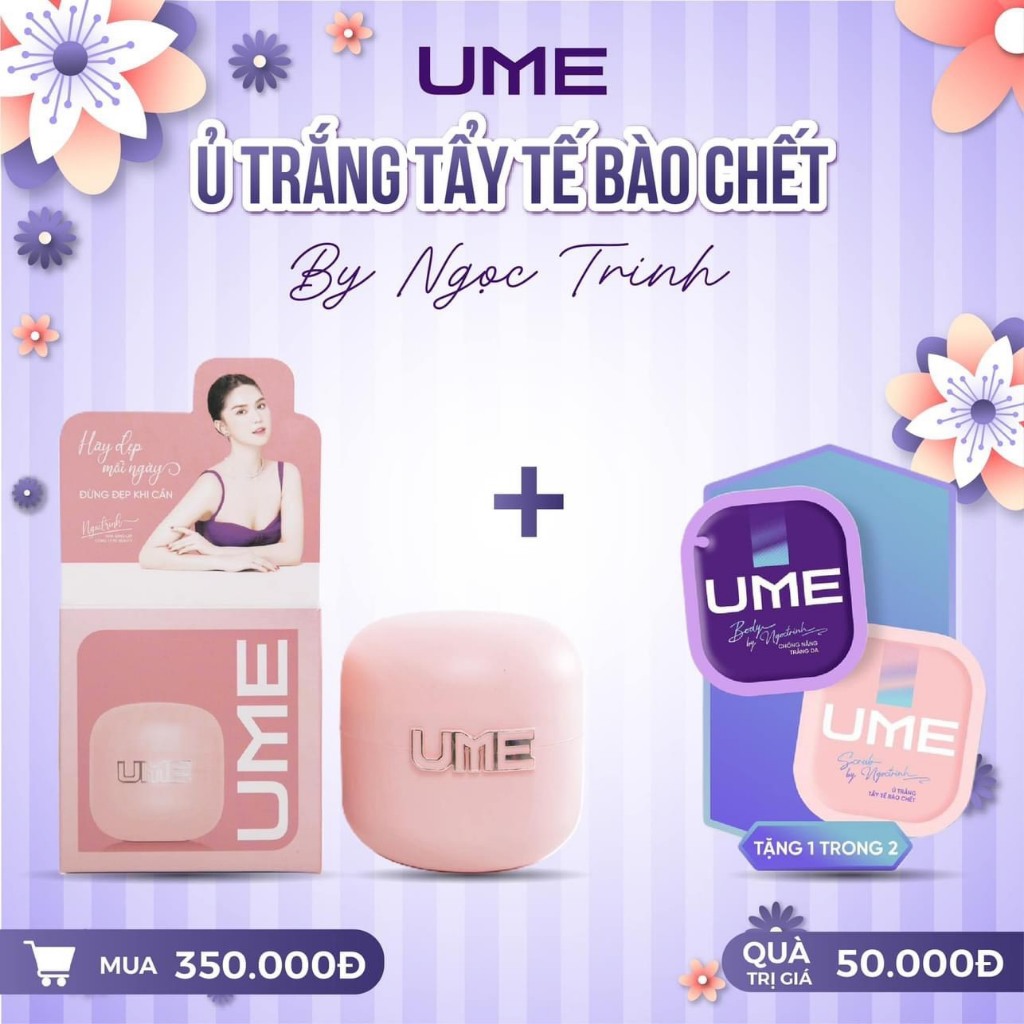 Ủ trắng & tẩy tế bào chết Scrub by NgocTrinh, tắm trắng body Ume Việt Nam tặng 1 set body trắng ...
