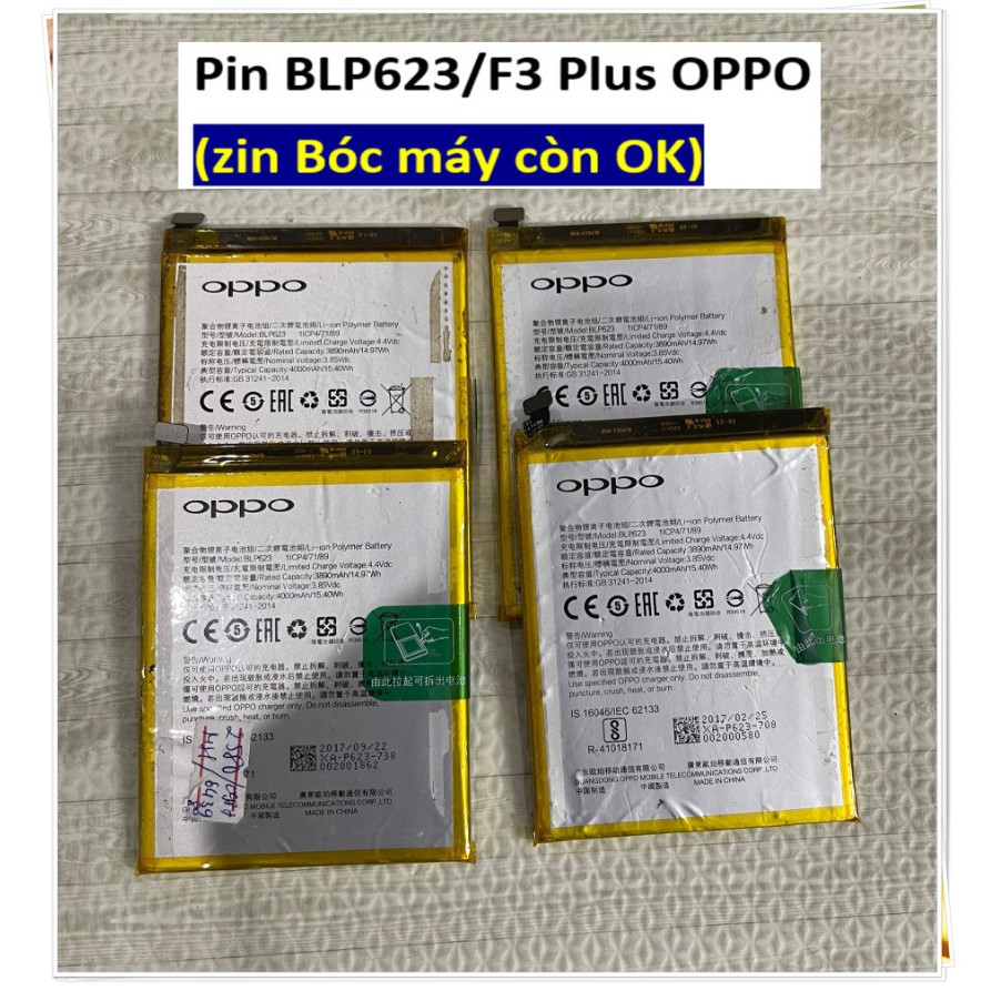 Pin oppo F3 plus/BLP623 (zin bóc máy) | Shopee Việt Nam
