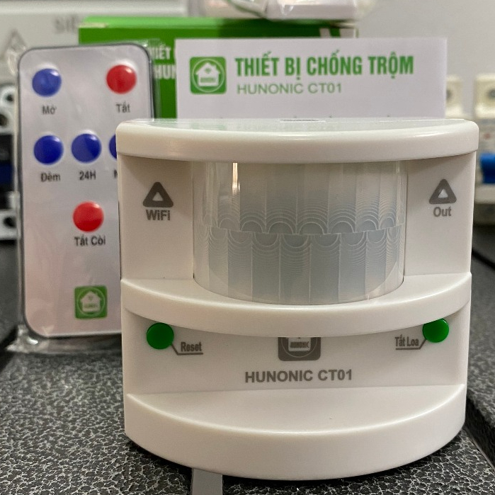 Báo Chống Trộm Wifi 220V, Báo Khách Hunonic CT01, An toàn cảnh báo chống trộm bằng còi hú, Thông ...
