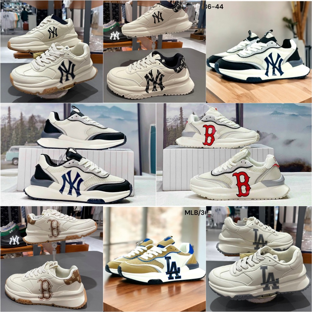 Giày MLB Chunky Runner New York Yankees Black, Sneaker MLB Liner Mid ...