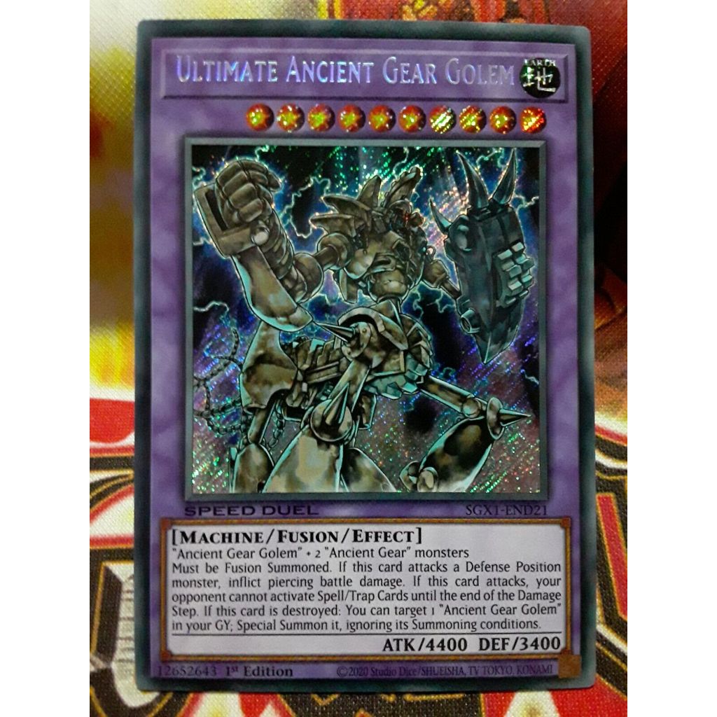 Lá thẻ bài Yugioh Ultimate Ancient Gear Golem - Secret Rare - Tặng bọc ...