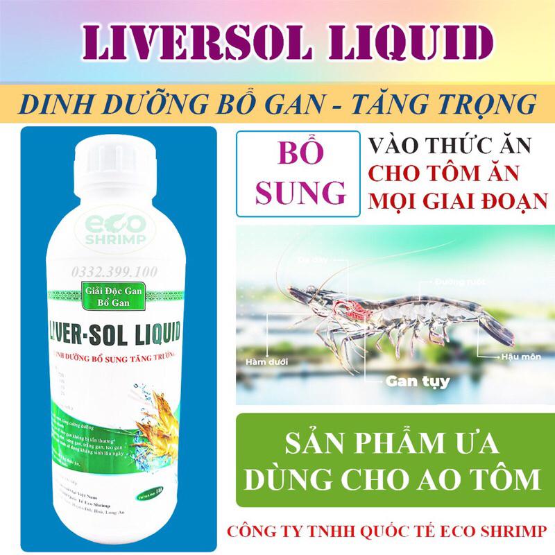 Dinh Dưỡng Bổ Gan Tôm LIVERSOL LIQUID - Bổ Sung Acid Amin Giải Độc ...