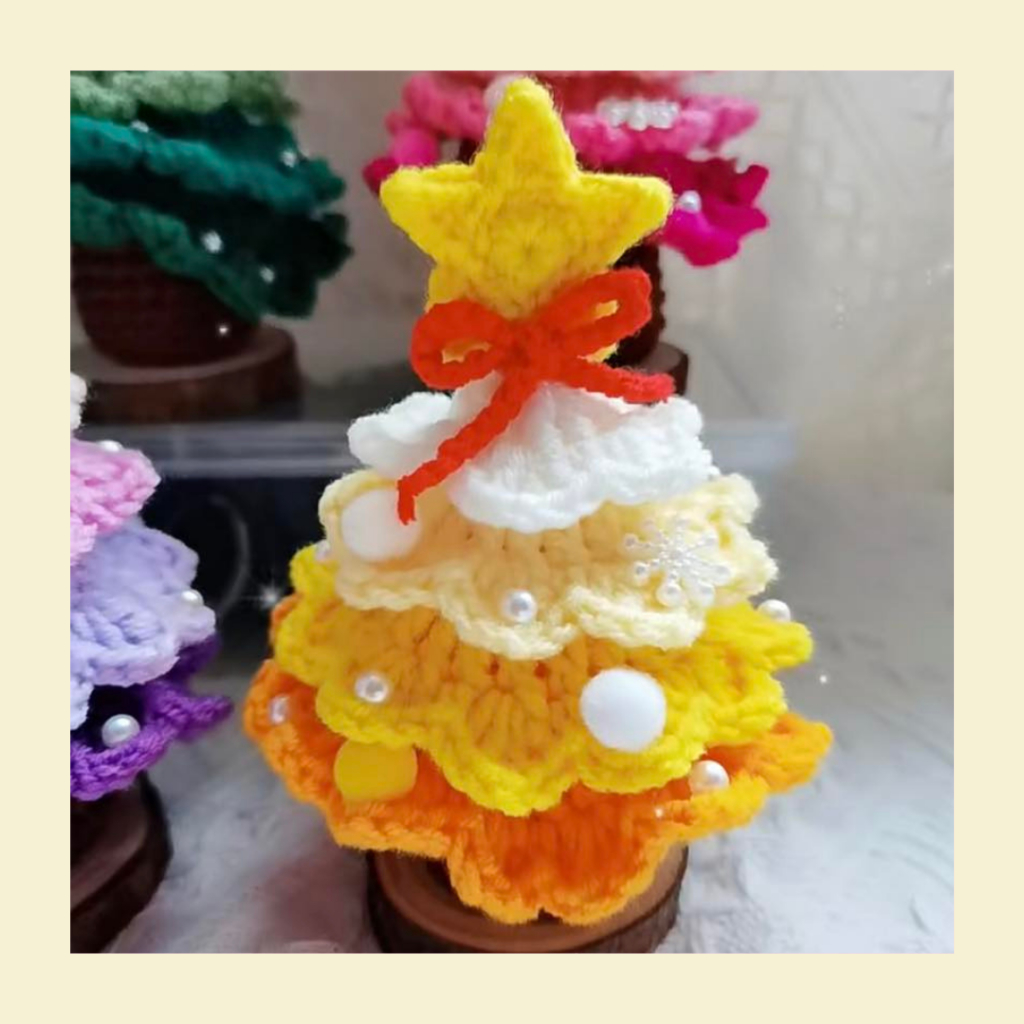 [Christmas] Cây Thông Noel Len 5 Tầng Trang Trí Giáng Sinh Handmade Mùa ...