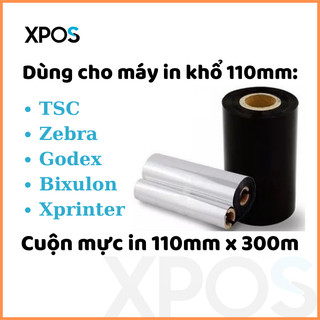 [Cuộn mực] Mực in GODEX mã vạch tem nhãn khổ 110mm x 300m | Shopee Việt Nam