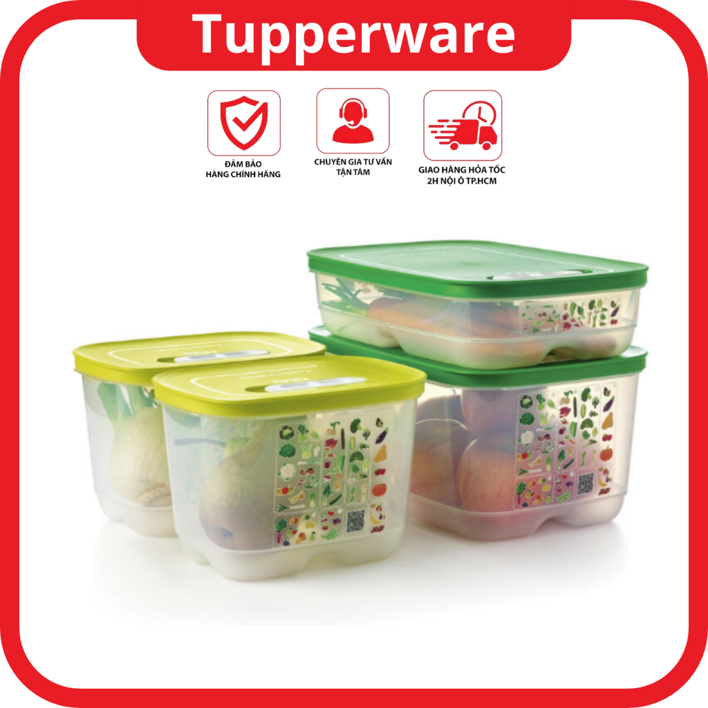 Bộ hộp trữ mát có nút hô hấp Ventsmart 4 - Tupperware | Shopee Việt Nam