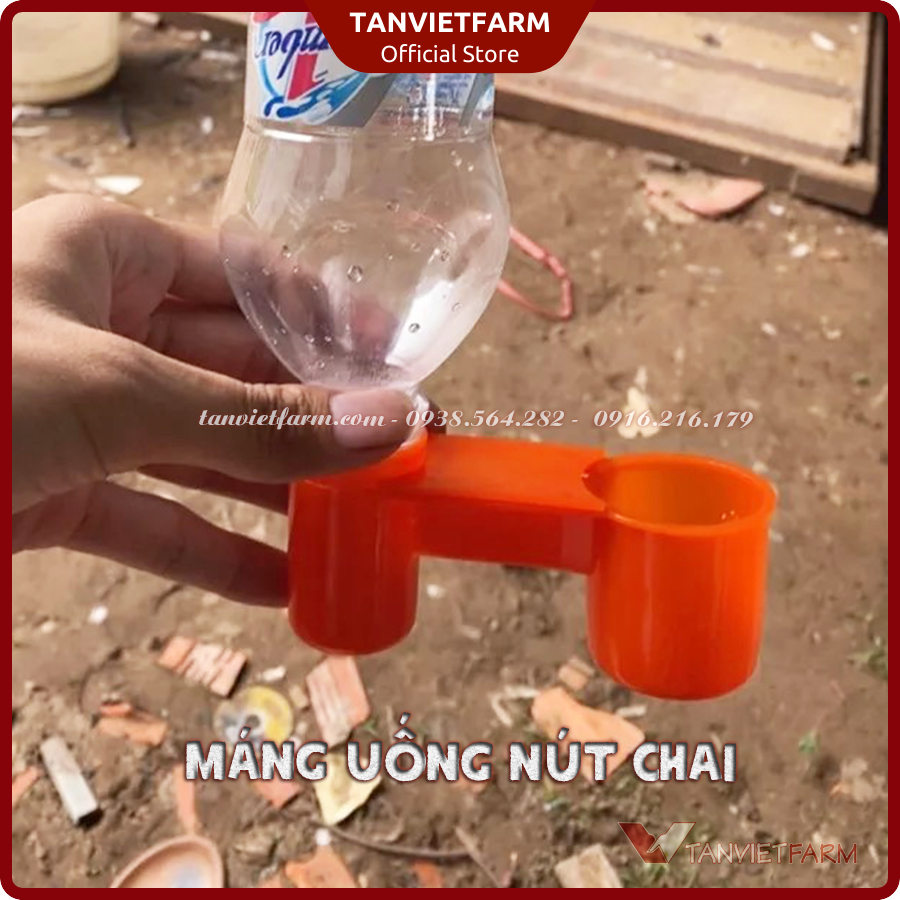 SET 10 cái | Máng uống nước tự động nút chai cho Chim, Bồ câu, Gà ...