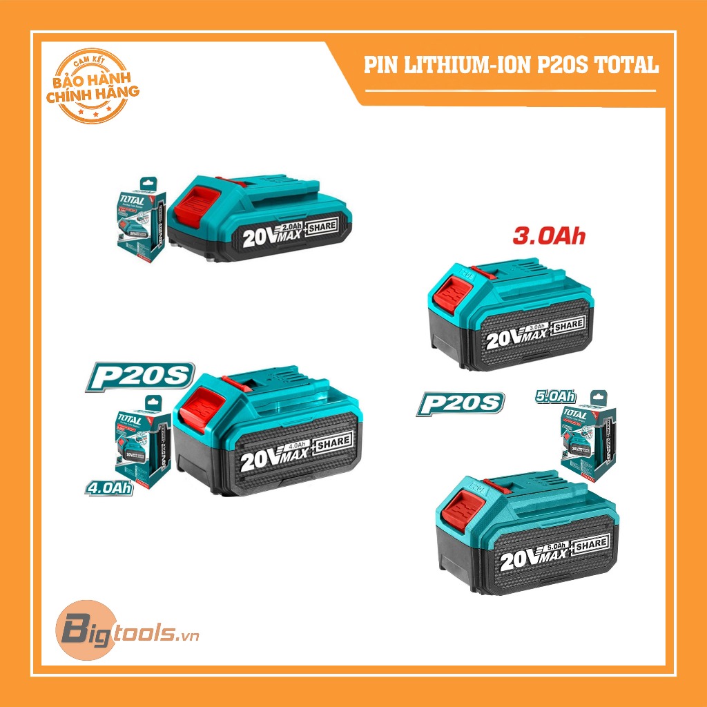 Pin Lithium-Ion TOTAL 20V các dòng từ 2.0Ah đến 5.0Ah chuyên dụng cho ...