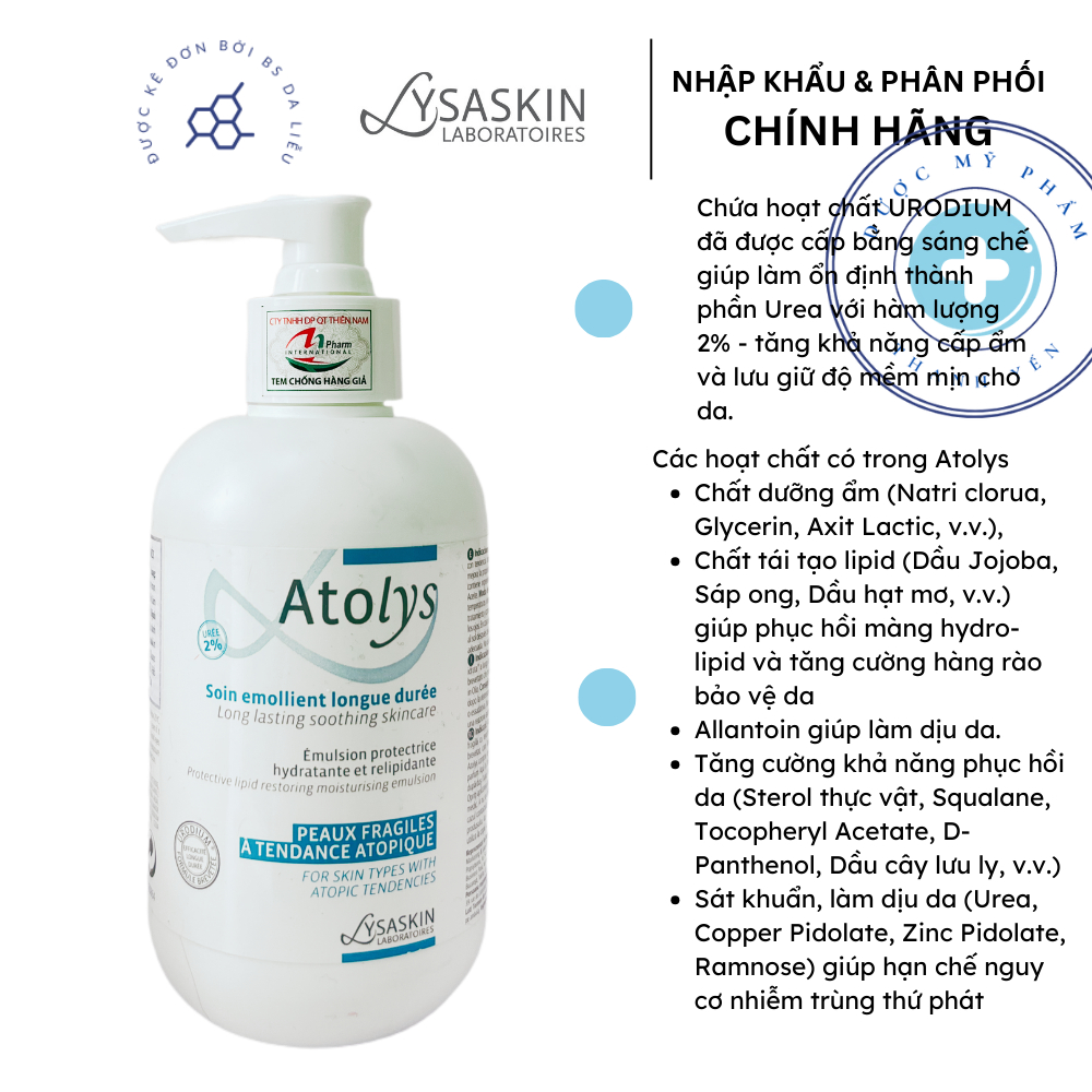 Sữa dưỡng ẩm Atolys Soin Emollient Longue Durée 200ml | Shopee Việt Nam