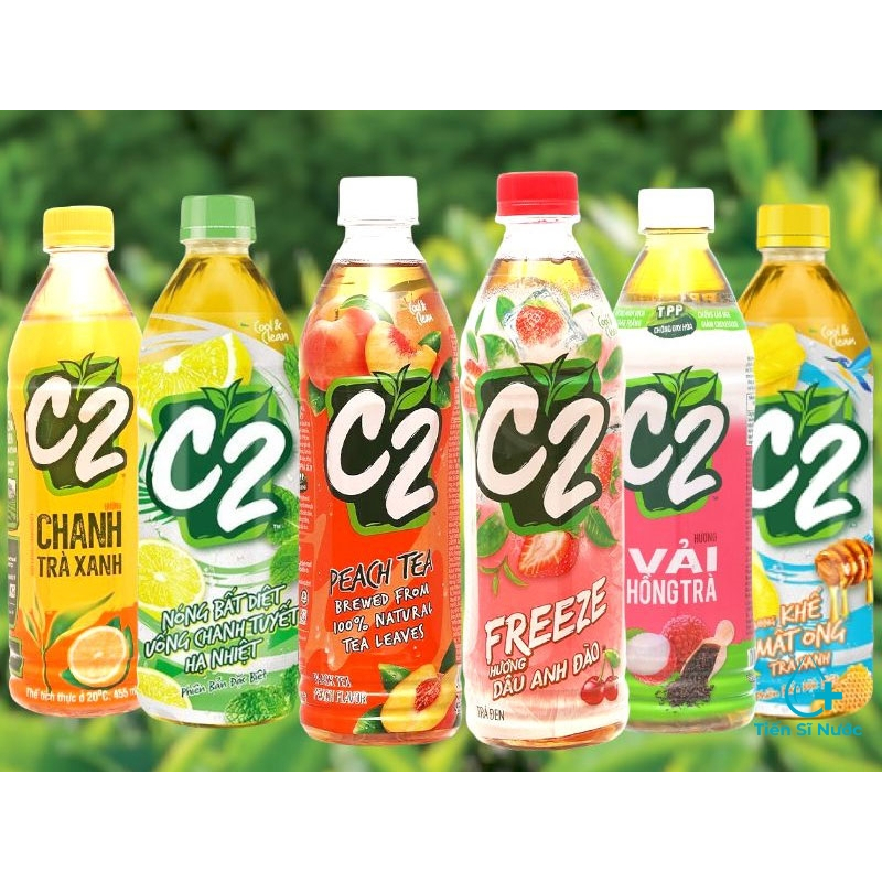 Lốc 6 chai Trà C2 các vị chai 455ml | Shopee Việt Nam
