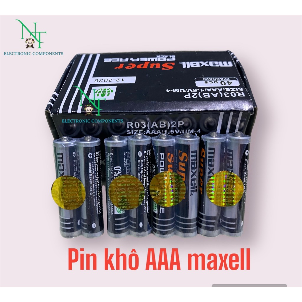 Hộp 40 viên pin tiểu AAA Maxell . ( Pin đũa 3A ) | Shopee Việt Nam