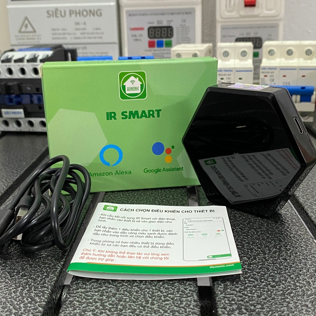Điều khiển Điều hòa, Tivi từ xa qua điện thoại Hunonic IR Smart, Bộ ...