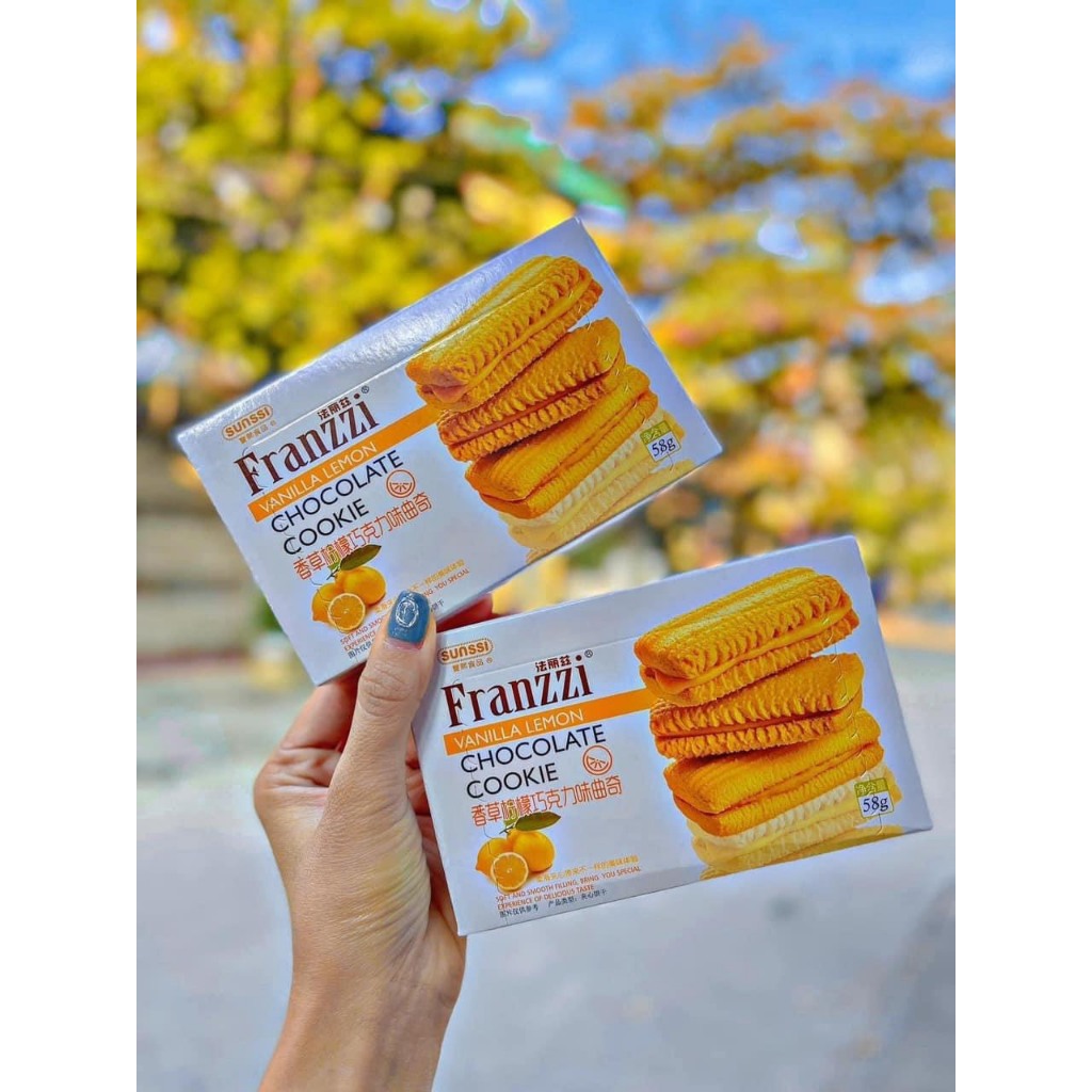 [HỘP 115g] Bánh Quy Kẹp Kem FRANZZI 115g Ăn Là Nghiền | Shopee Việt Nam