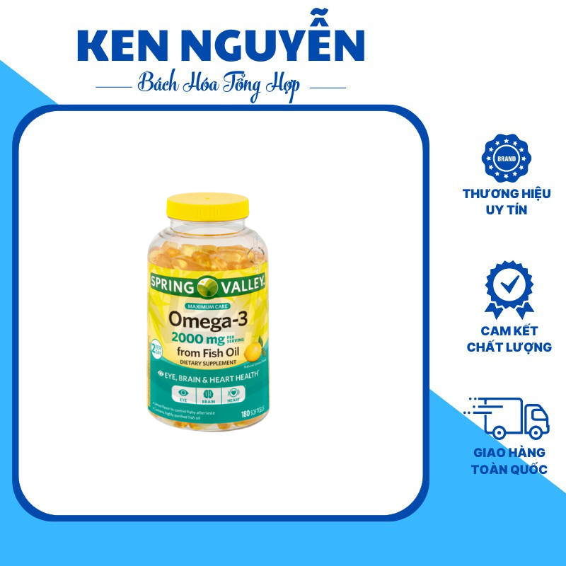 Spring Valley Omega 3 2000mg - Viên Uống Dầu Cá Vị Chanh Bổ Sung Omega ...