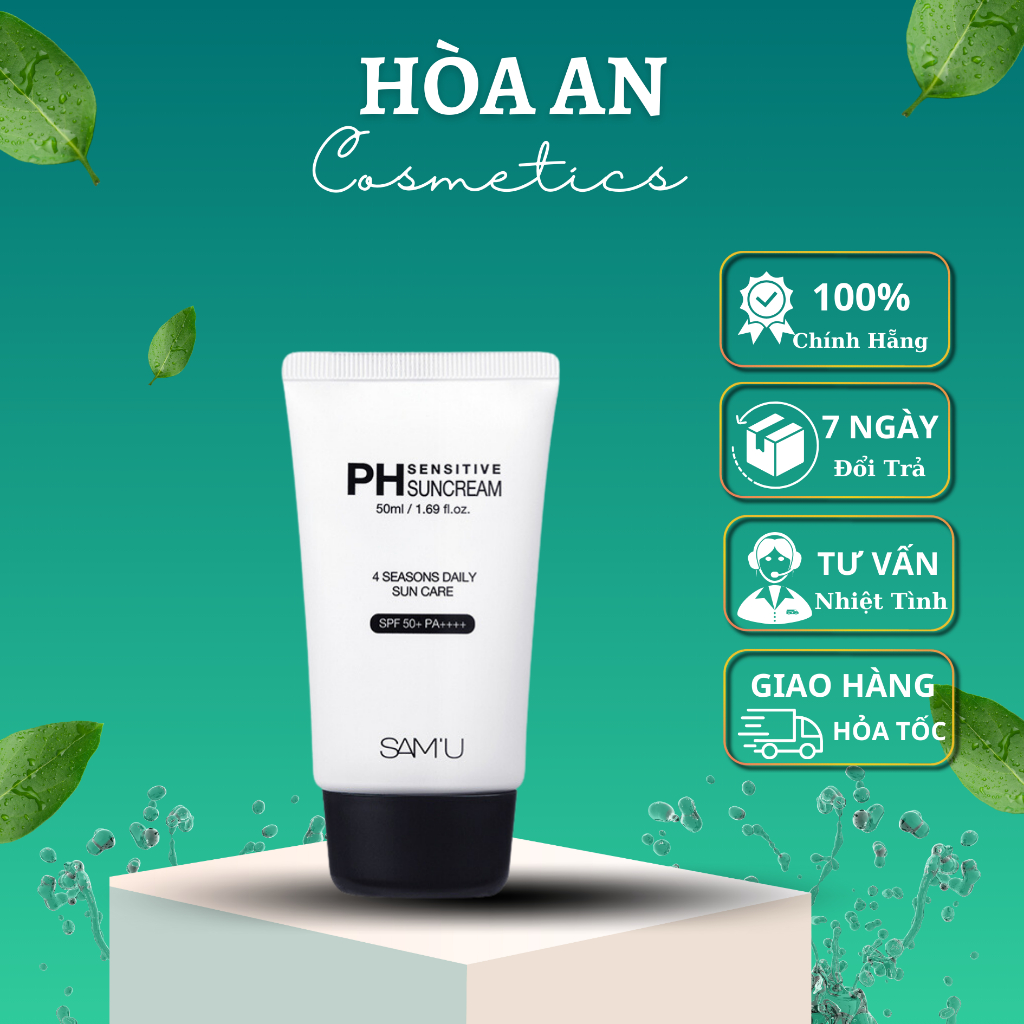 (SAMU) Kem Chống Nắng Dành Cho Da Nhạy Cảm SAM'U PH SENSITIVE SUN CREAM 50ml | Shopee Việt Nam