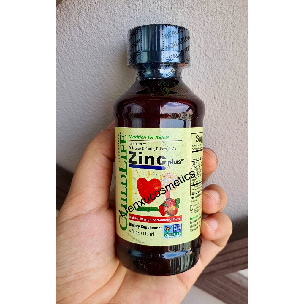 Kẽm ChildLife Zinc plus hỗ trợ hệ thống miễn dịch cho trẻ, hộp 118mL ...