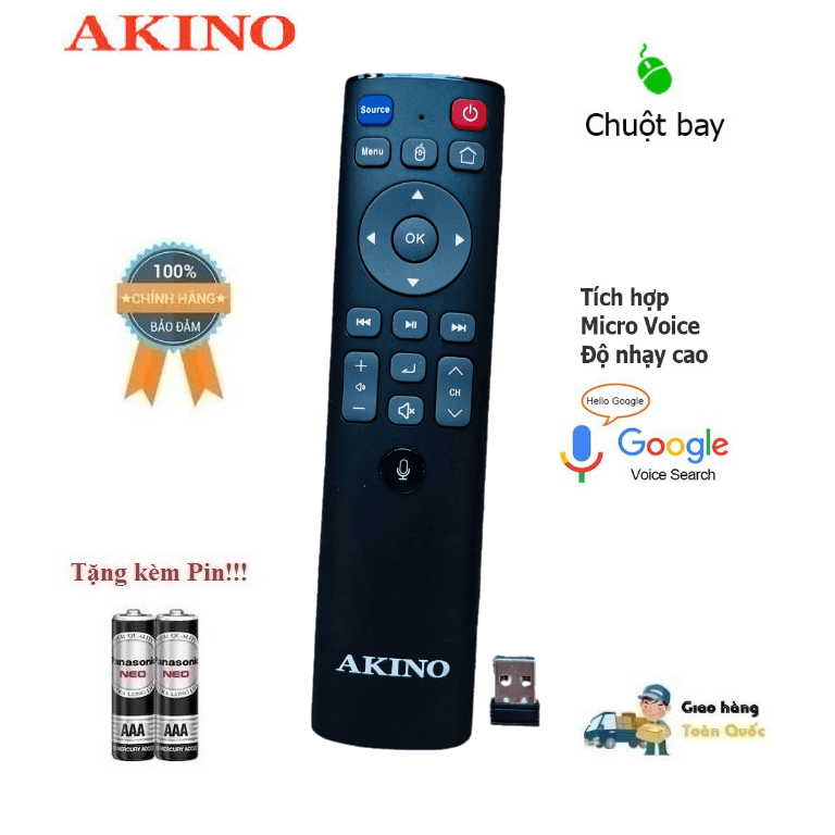 Remote Điều khiển tivi AKINO Giọng nói + Chuột bay - Hàng mới XỊN AKINO ...