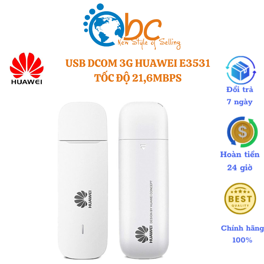 USB Dcom 3G Huawei E3531 OBC tốc độ 21.6Mbps dùng các sim bản APP đổi ipv4/ipv6 | Shopee Việt Nam