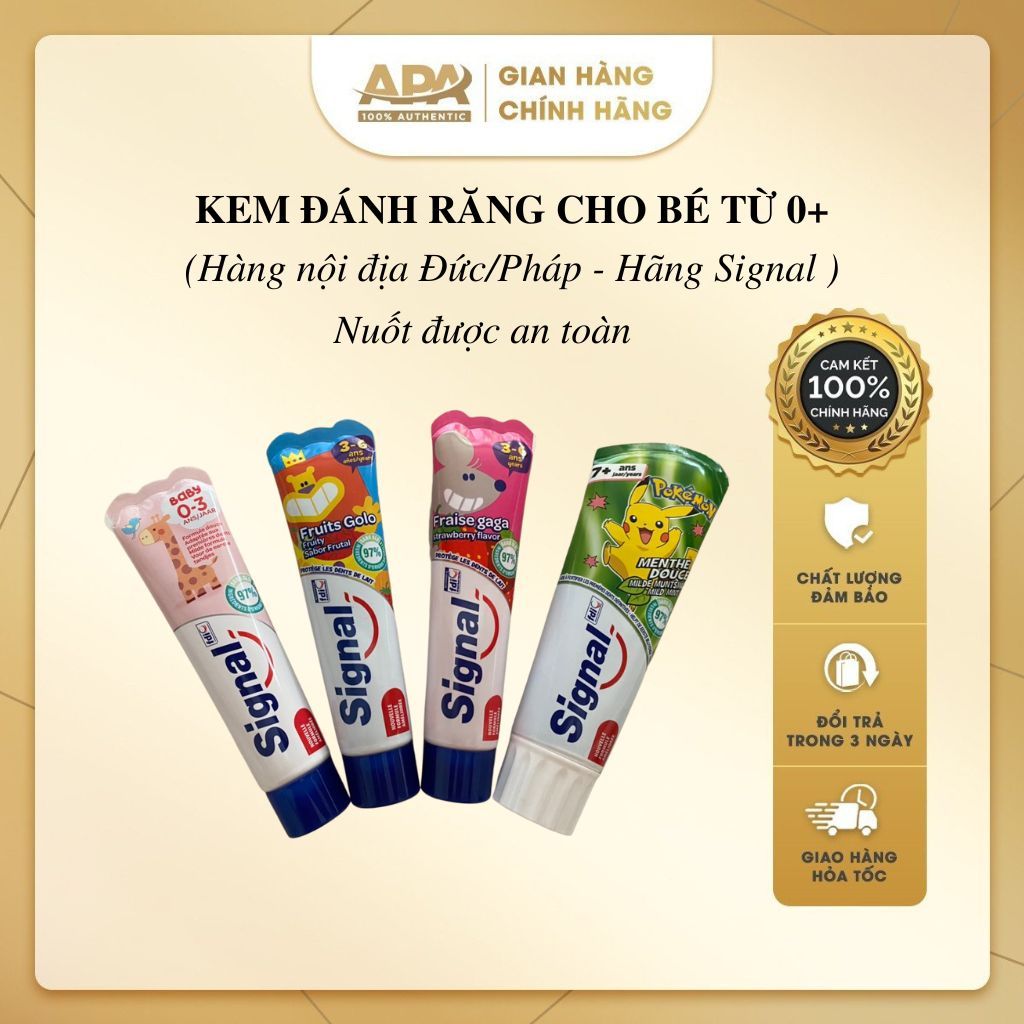Kem đánh răng Signal, bàn chải đánh răng Signal Pháp cho bé | Shopee ...