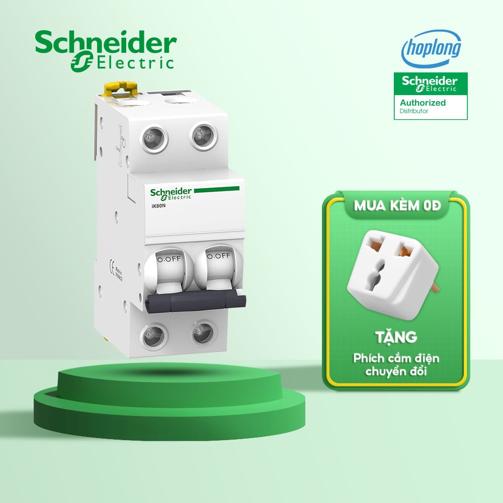 Cầu dao tự động MCB A9K24263 Schneider dòng cắt 6kA 2 pha 63A Acti9 ...