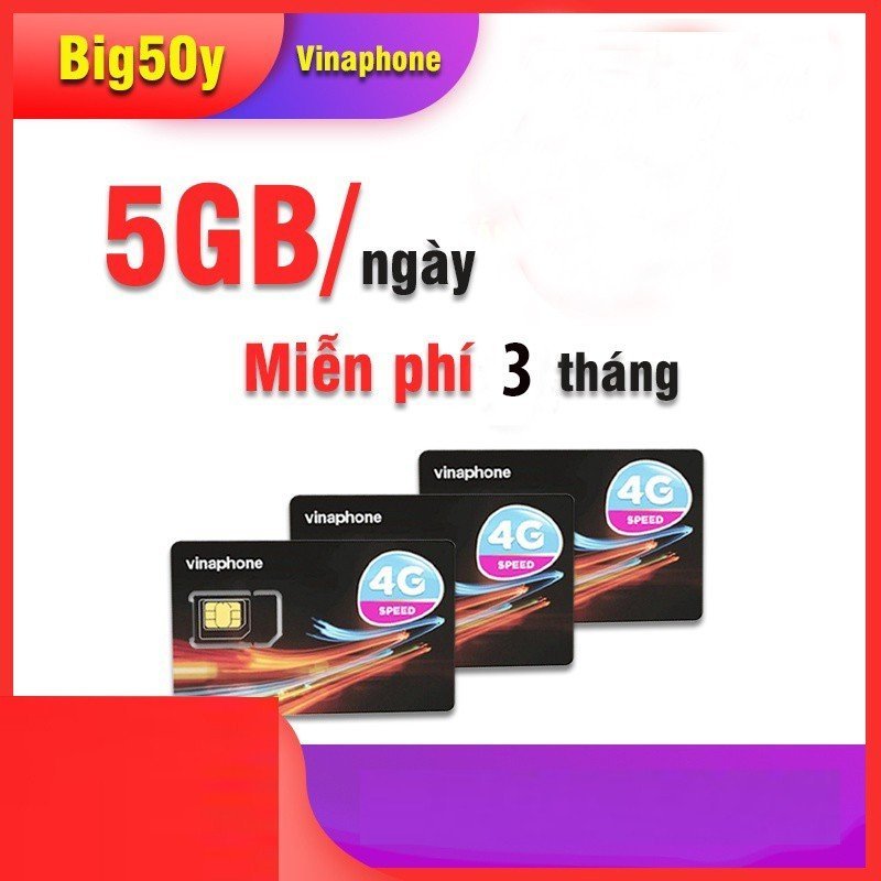 Sim 4G Vinaphone BIG50Y Tặng 5GB/ngày Trọn Gói 3 Tháng | Shopee Việt Nam
