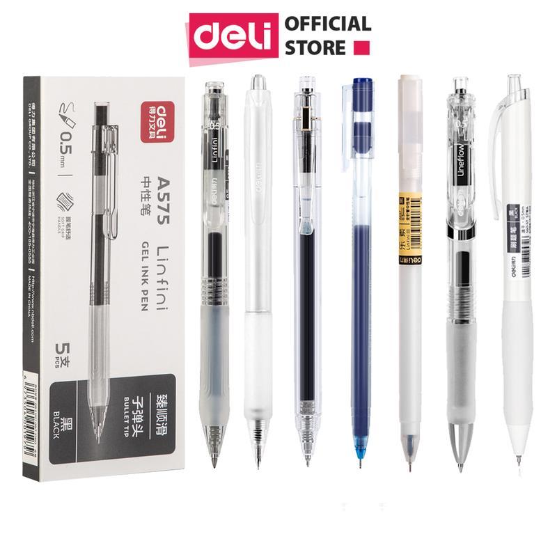 Combo 10 Bút Gel Deli Các Loại Random Nhiều Mẫu Mực Đen Deli - Bút Bi ...