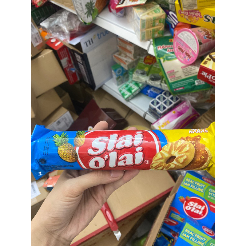 Bánh Quy Nhân Mứt Dứa/Việt Quất/Dâu Slai O'lai Hộp 320g (10 gói x32g) | Shopee Việt Nam