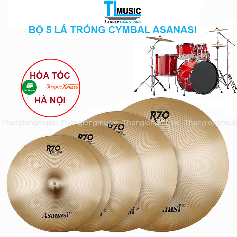 Bộ 4/5 lá trống cymbal ASANASI 14',16',18',20' | Shopee Việt Nam