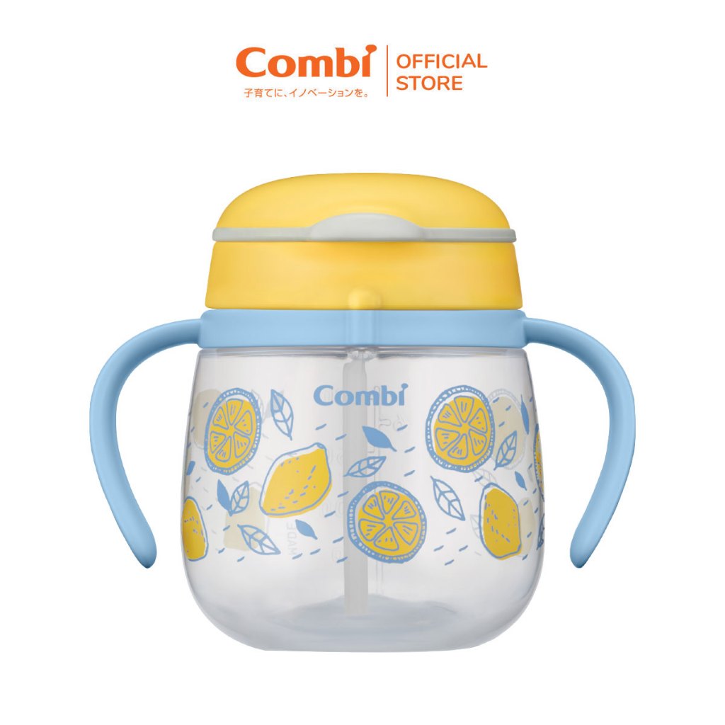 Bình nước Combi LakuMug bước 6 (ống hút) dung tích 240ml Vàng chanh | Shopee Việt Nam