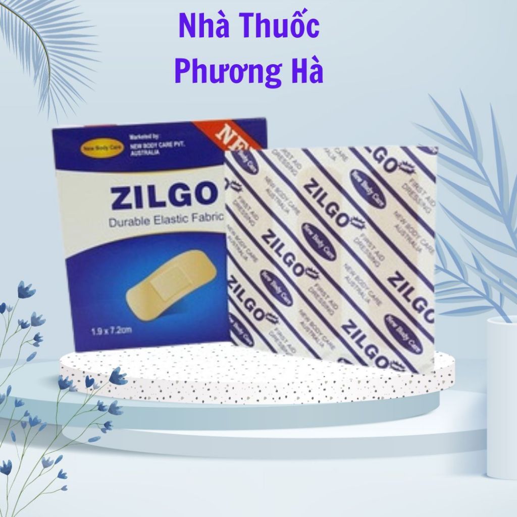 Hộp 102 miếng băng dán cá nhân Zilgo. Băng gâu..Dung dịch sát khuẩn vết ...