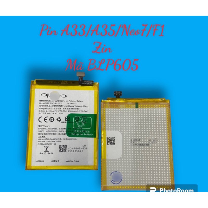 Pin Oppo F9/F7/F5/A3S/Neo7/A52/A72/A92/A5S/Reno 7Z/Reno 8Z Zin New Dung ...