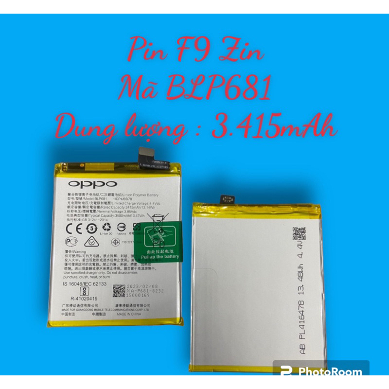 Pin Oppo F9/F7/F5/A3S/Neo7/A52/A72/A92/A5S/Reno 7Z/Reno 8Z Zin New Dung ...