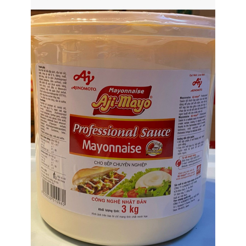 Sốt Mayonnaise Loại 3kg AjNOMOTO, Sốt Mayonnaise AJi-Mayo chỉ dùng cho ...
