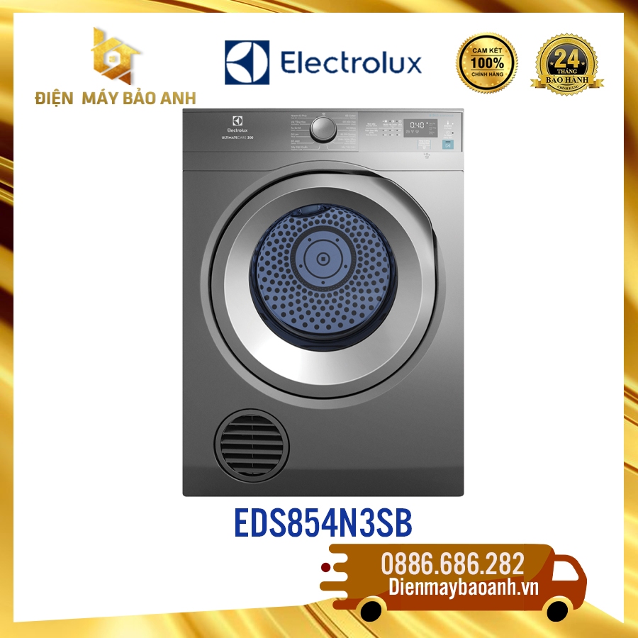 [Miễn phí giao lắp HN] Máy sấy thông hơi Electrolux EDS854N3SB 8.5kg ...
