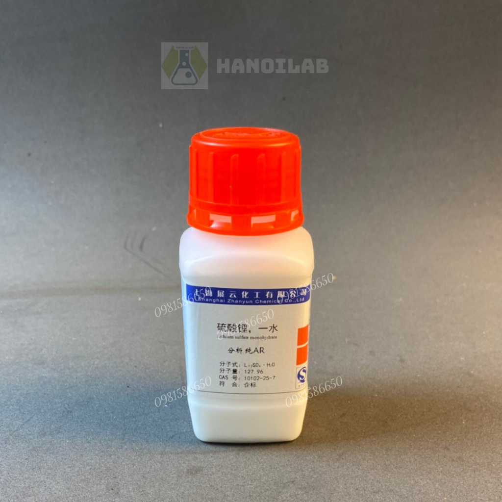 Hóa chất Lithium sulfate monohydrate, Li2SO4.H2O, Cas 10102-25-7, 100g ...