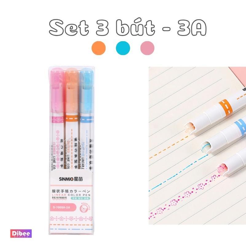 Bút đánh dấu highlight DiBee, bộ bút, set bút highlight màu pastel ...