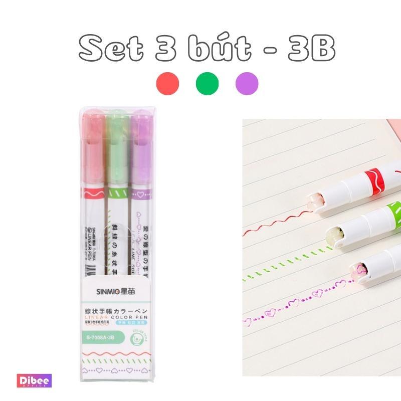 Bút đánh dấu highlight DiBee, bộ bút, set bút highlight màu pastel ...